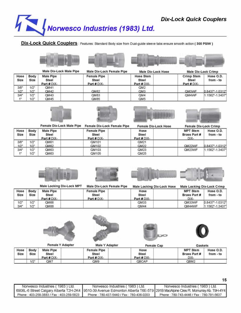 Industrial Hose Fittings – Norwesco Industries